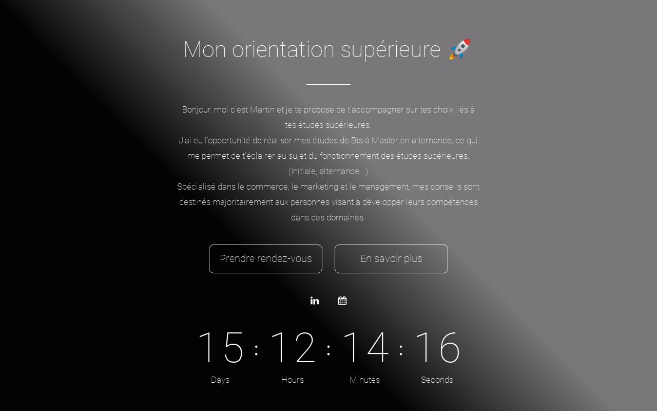 Mon orientation supérieure avec Martin